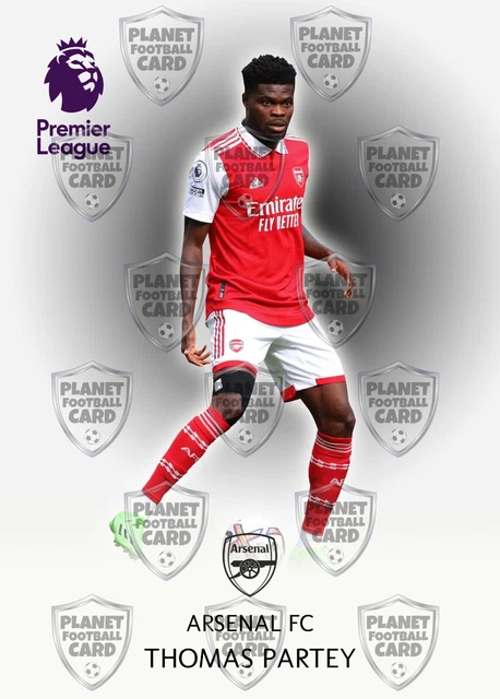 THOMAS PARTY, ARSENAL Fc. White Card, 2022/2023 Custom Football Card. £ ...