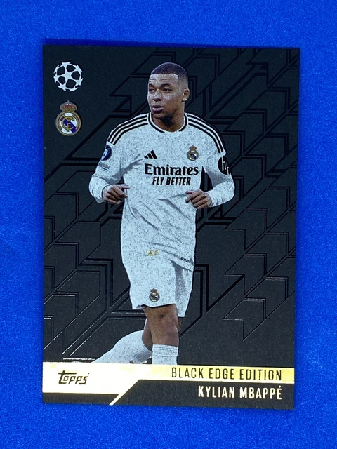 CARTA CALCIO KYLIAN Mbappe Match Attax 2024/25 Edizione Black Edge Real ...
