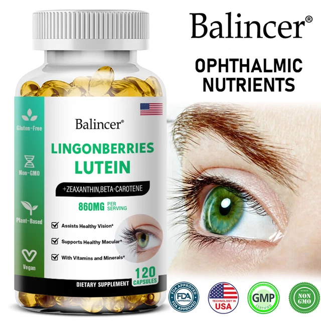 EYE CARE COMPLEX Lutein and Zeaxanthin, 120 Capsules High Strength ...