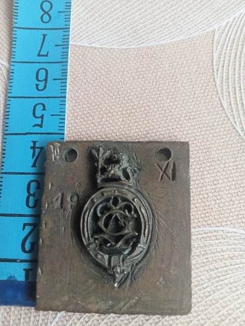 SCEAU ANCIEN militaire Bronze Cachet Tampon Armoirie Et Lion EUR 15,00 ...