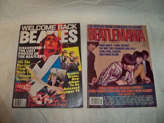 LOT DE 2 Welcome Back Beatles Magazine automne 1978, Beatlemania Mag ...