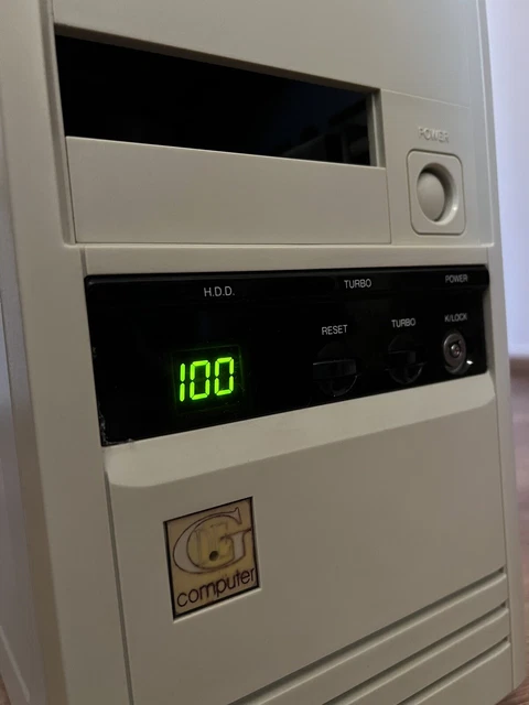 BABY AT PC Gehäuse Retro MHz Anzeige Turbo 386 486 Key Vintage beige Computer EUR 40,50 ...