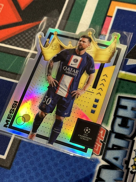 TOPPS SUPERSTARS 2022/23 2023 LIONEL MESSI PSG ROYALTY CHROME CARD £6. ...