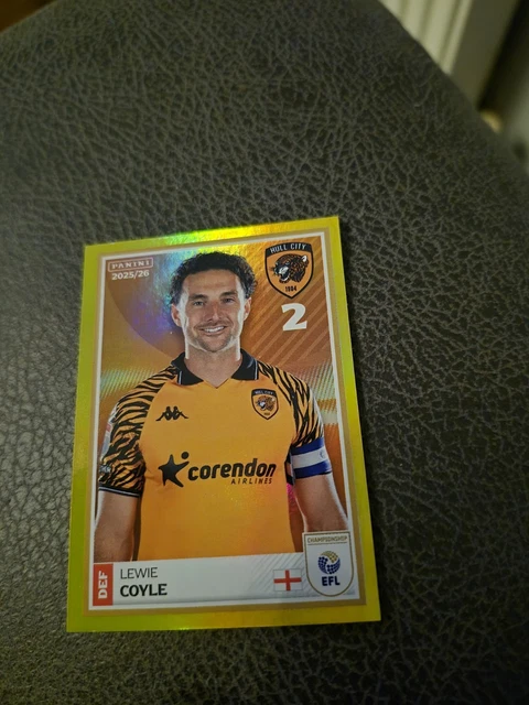 PANINI EFL 2025 26 Sticker Lewie Coyle Gold Parallel No 128 Mint £1.16 ...
