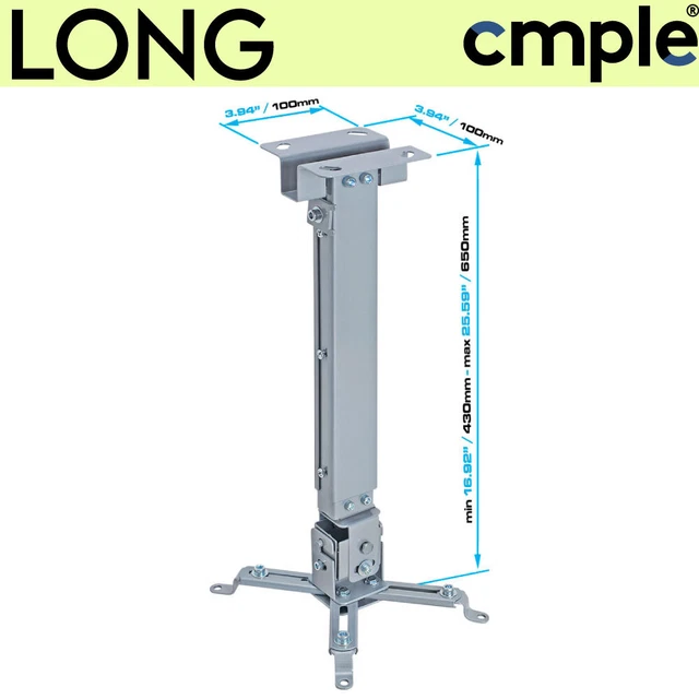 UNIVERSAL ADJUSTABLE PROJECTOR Ceiling Mount Bracket Tilt Extendable ...