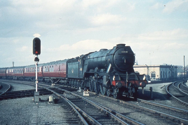 35MM RAILWAY SLIDE: COLOUR-RAIL: BRE 263: CLASS A3: 60048 DONCASTER £2. ...