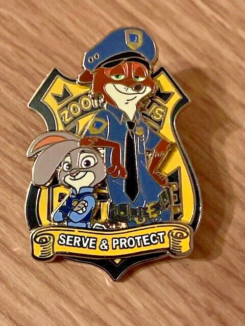 DISNEY ZOOTOPIA JUDY Hopps Nick Wilde Police Badge Pin On Pin £6.99 - PicClick UK