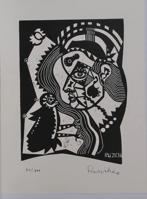 FRANZ RUZICKA /Holzschnitt/Handsigniert/300 Exemplare/1948 EUR 90,00 ...