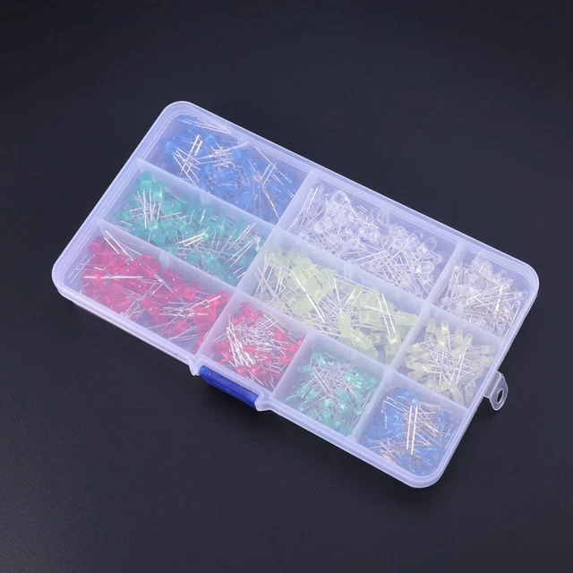500 PCS/SET DIODES Électroluminescentes LED Diffuses Assorties EUR 17 ...