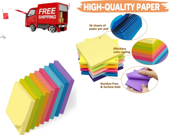 POST IT NOTES Pop-Up, Sticky Notes, 3X3 Inches, 9 Pads, Bright Colors ...