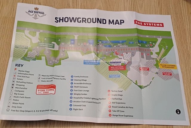 ROYAL INTERNATIONAL AIR Tattoo RIAT 2024 Showground Map & Info Booklet ...