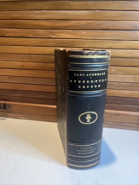 SVENSK-TYSK ORDBOK AV Carl Aurbach, Swedish Language, 1938 £59.25 ...