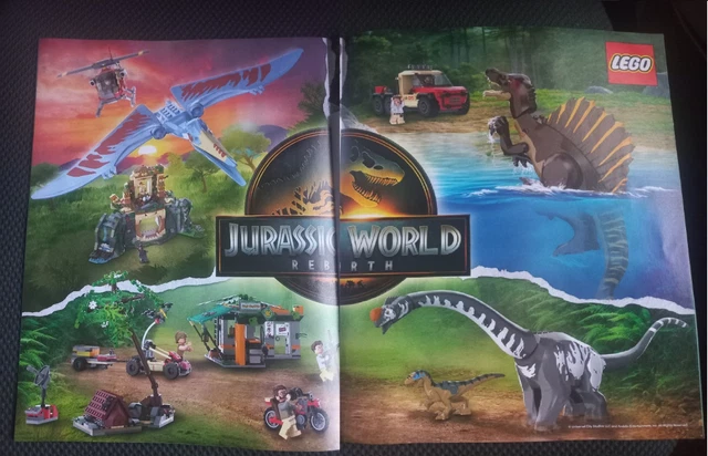 NEW LEGO JURASSIC WORLD REBIRTH/ BLUEY Paper Pull-Out Poster (See ...