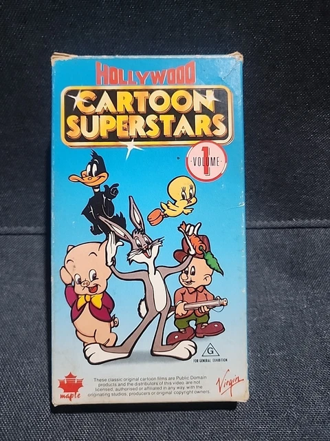 HOLLYWOOD CARTOON SUPERSTARS Vol. 1 1989 VHS Video Rare - Bugs Bunny ...