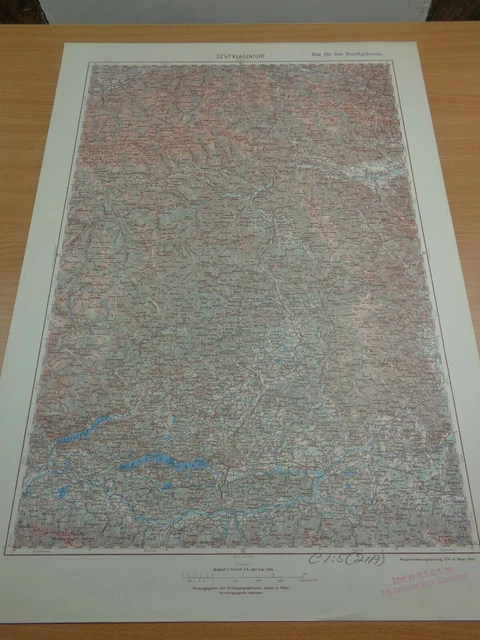 WW2 &RESTRICTED& THIRD REICH map of AUSTRIA (+ YUGOSLAVIA) entitled ...