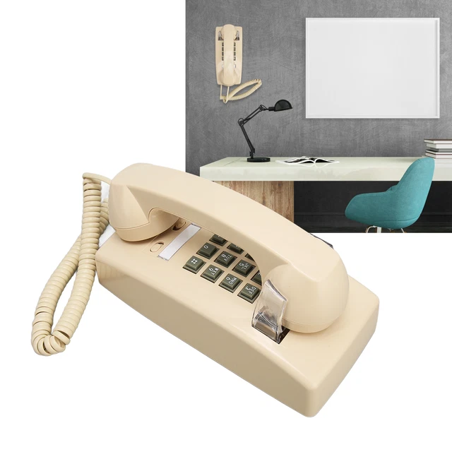 RETRO WALL MOUNTED Telephone Analog Corded Wall Mounted Phone With Loud ...