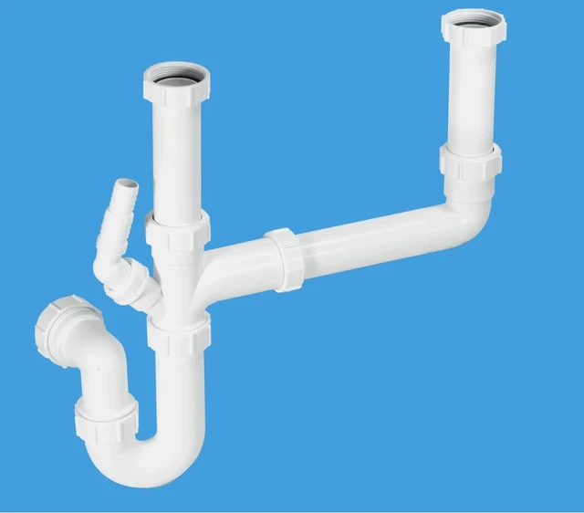 MCALPINE 1.5& KITCHEN sink Double Bowl waste Kit SK2 £25.58 - PicClick UK