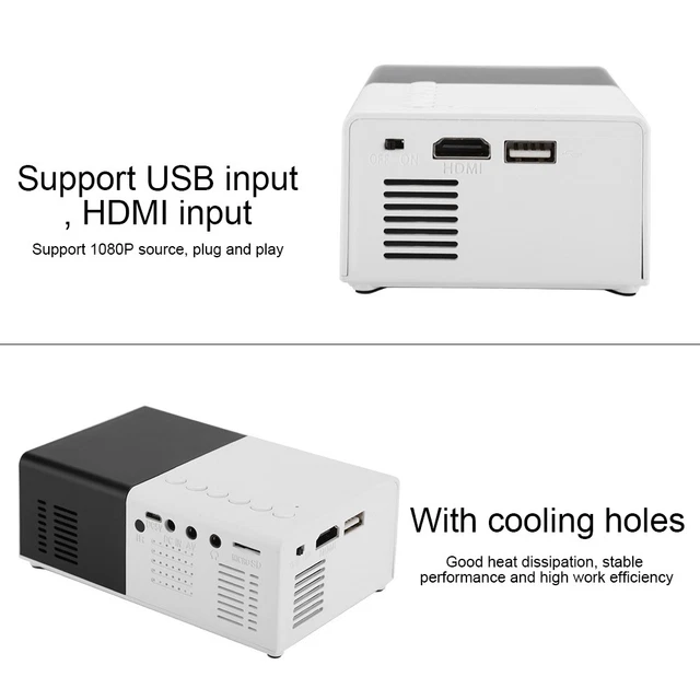 MINI LED PROJECTOR Usb 1080P 2.0-Inch Lcd Screen Projector With Cooli ...