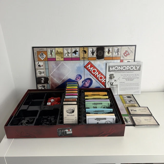 SUPERNATURAL JOIN THE Hunt Monopoly Board Game 100% Complete Hasbro ...