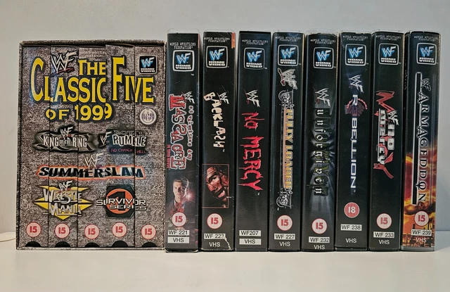 WWF/WWE WRESTLING 1999 PPV VHS Bundle £20.00 - PicClick UK