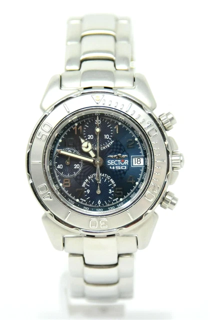 OROLOGIO SECTOR 450 chrono automatic watch swiss made cal valjoux 7750 ...