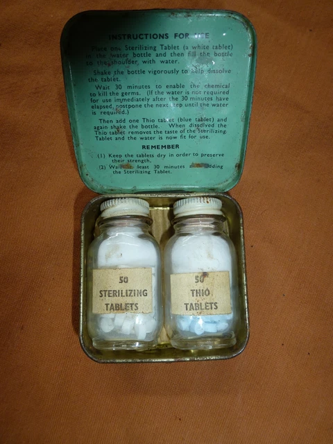 WW2 1950S BRITISH ARMY 1944 PATT WATER STERILIZING OUTFIT TIN WITH ...