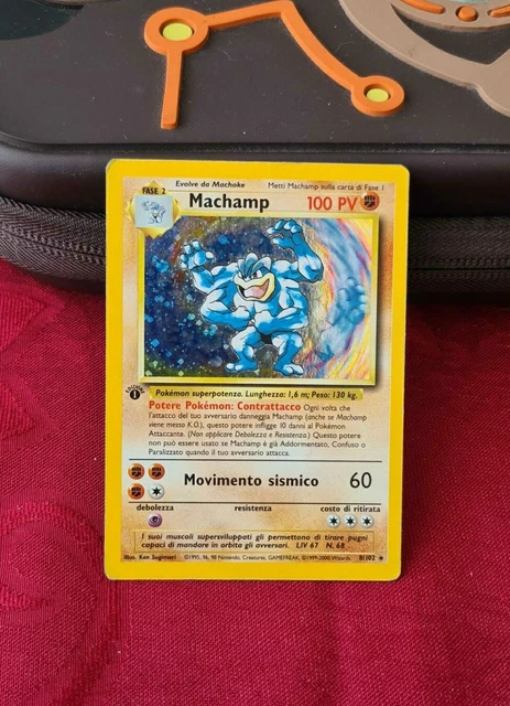 MACHAMP 8/102 HOLO 1 edizione Carte Pokemon No Charizard No Lugia No ...
