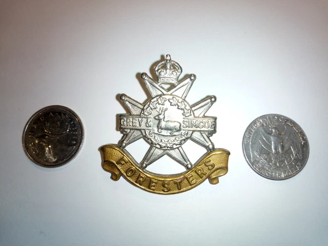 WW2 CANADIAN MILITARY Grey & Simcoe Foresters Cap Badge $27.00 ...