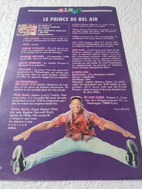 COUPURES DE PRESSE fiche Le prince de Bel Air Will Smith Philippe ...