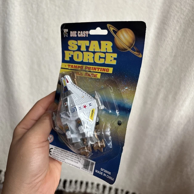 VINTAGE DIE CAST Star Force Tampo Printing Pull Back Ship Alien Us-Us ...