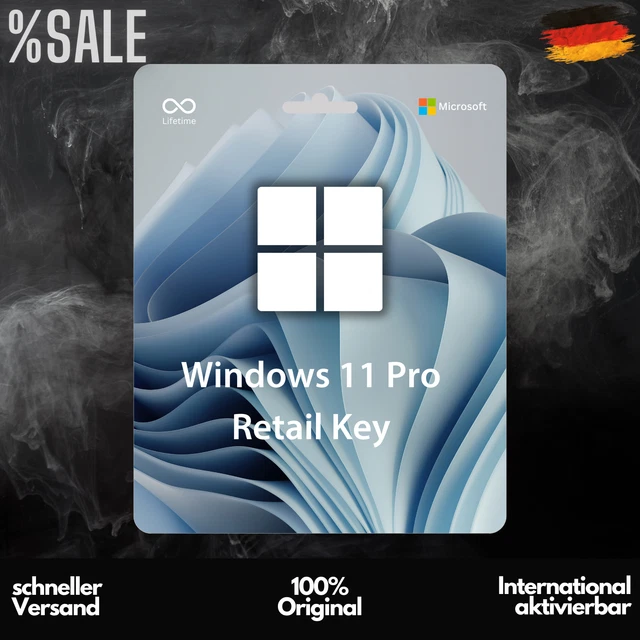MICROSOFT WINDOWS 11 Pro Retail Key EUR 7,98 - PicClick DE