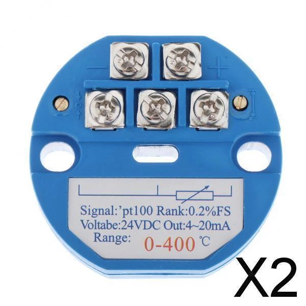 2X 24V DC RTD PT100 Temperature Sensor Transmitter Module Various ... 2X 24V DC RTD PT100 Temperature Sensor Transmitter Module Various ...
