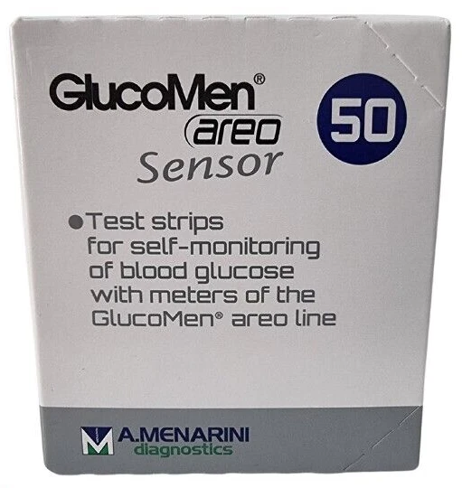 GLUCOMEN AREO/AREO 2K Sensor test strips 50 £10.99 - PicClick UK