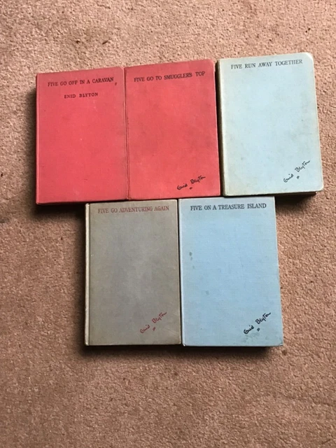 ENID BLYTON - FAMOUS FIVE SERIES - ORIGINAL BOOKS 1-5 HARDBACKS (Lot 1 ...