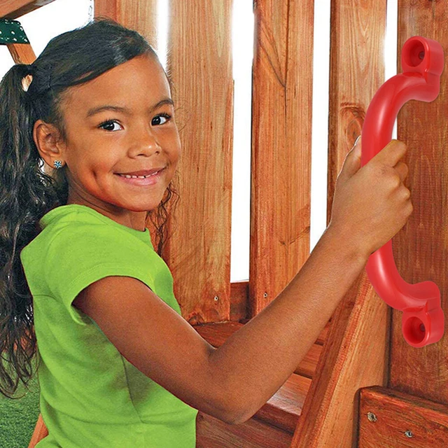 RED ABS SAFETY Non-slip Handle Child Outdoor Playsets Playground Ladder ...