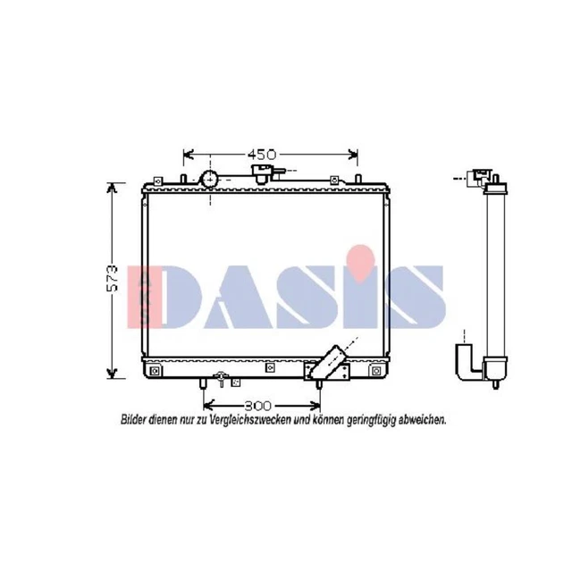 AKS DASIS REFROIDISSEUR D'Eau Ailettes Soudé pour Mitsubishi L 200 K7_T ...