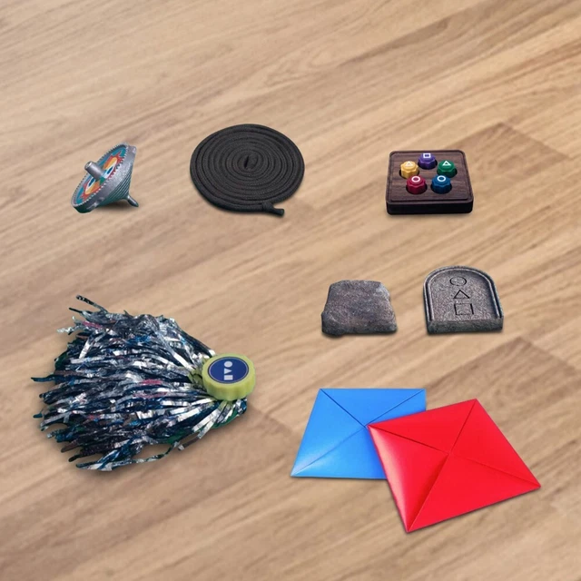 SQUID GAME 2 Six Legs Spiel Set (DDAKJI Flying Stone Gong-Gi Kreisel ...