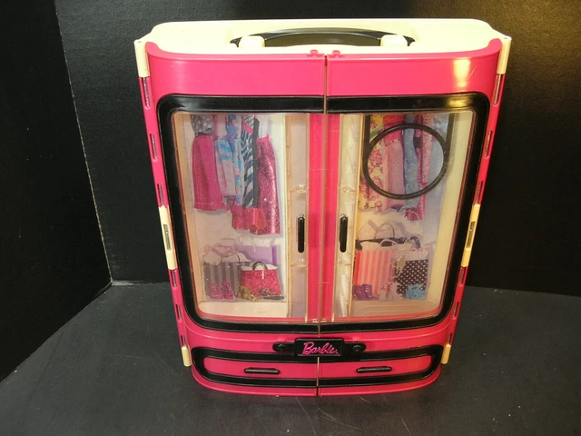 MATTEL BARBIE WARDROBE Ultimate Closet Carrying Case Pink 2015 £15.07 ...