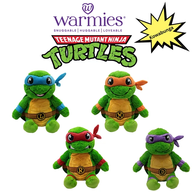 WARMIES LARGE MICROWAVABLE Plush Teenage Mutant Ninja Turtles Toy Hot ...