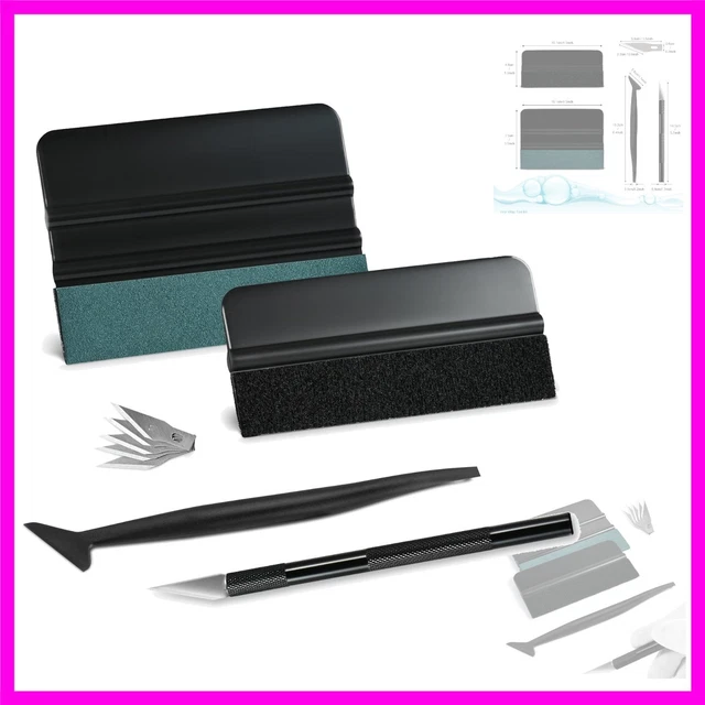 CAR WINDOW TINT Installation Kit - Vinyl Wrap Tools With Felt Squeegee ...