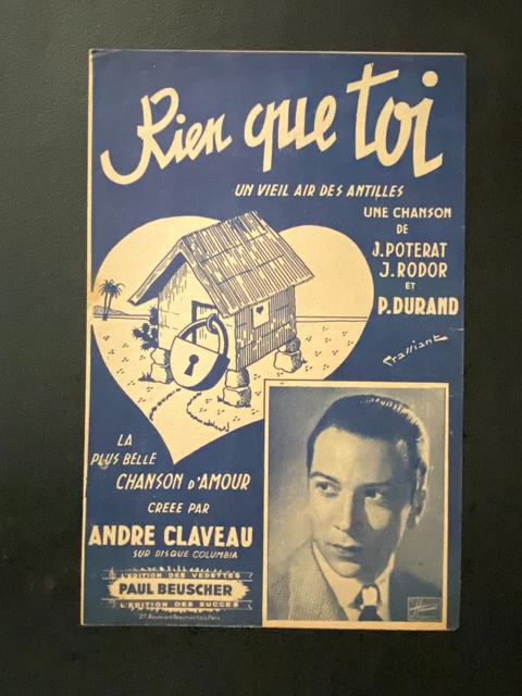 PARTIZIONE PICCOLO FORMATO "Niente Di Te - André Claveau" EUR 21,11 ...