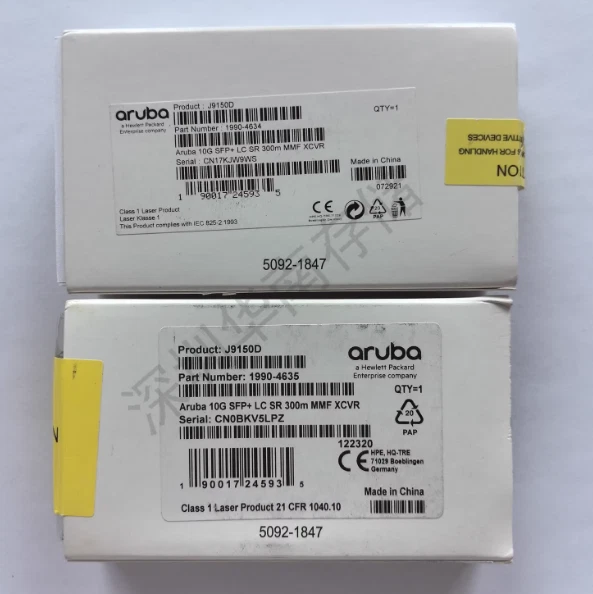 ARUBA NEW OPTICAL module J9150D 10G SFP+SR UPS fast delivery $77.60 ...