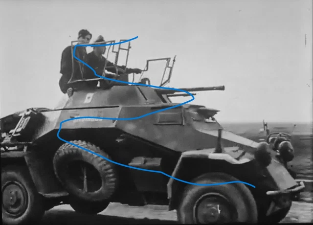 REPRO FOTO DEUTSCHE Vormarsch der Panzerwagen an der Ostfront/3 WW2 EUR ...