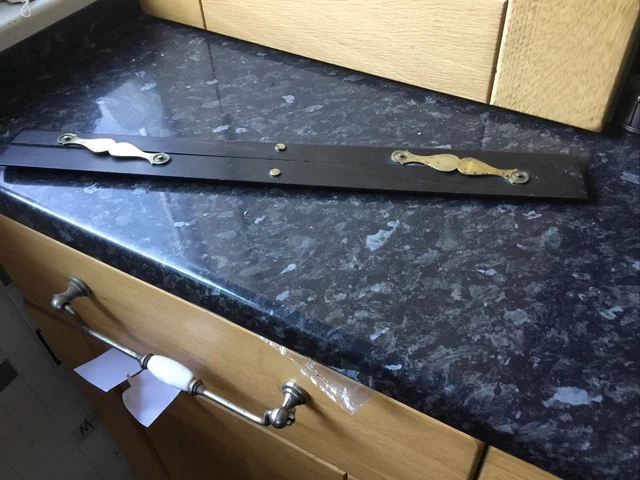 ANTIQUE EBONY AND Brass Parallel Rule Chart Mapping Navigational £24.99 ...