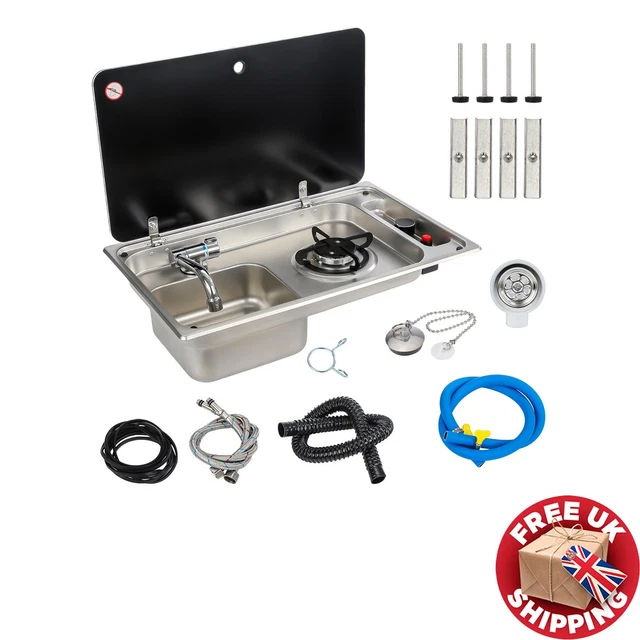 CAMPERVAN SINK & Camper Cooker Hob W/ Hob Hob Combi Unit kit Camping RV ...