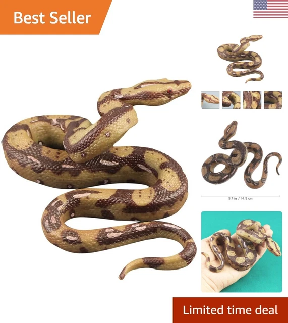 LIFELIKE CREEPY PYTHON Model Toy - Ultra-Realistic Snake Halloween ...