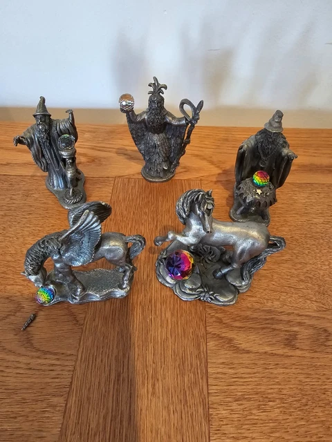 COLLECTION OF FIVE TUDOR MINT Myth and Magic figurines 8cm-9cm tall £20 ...