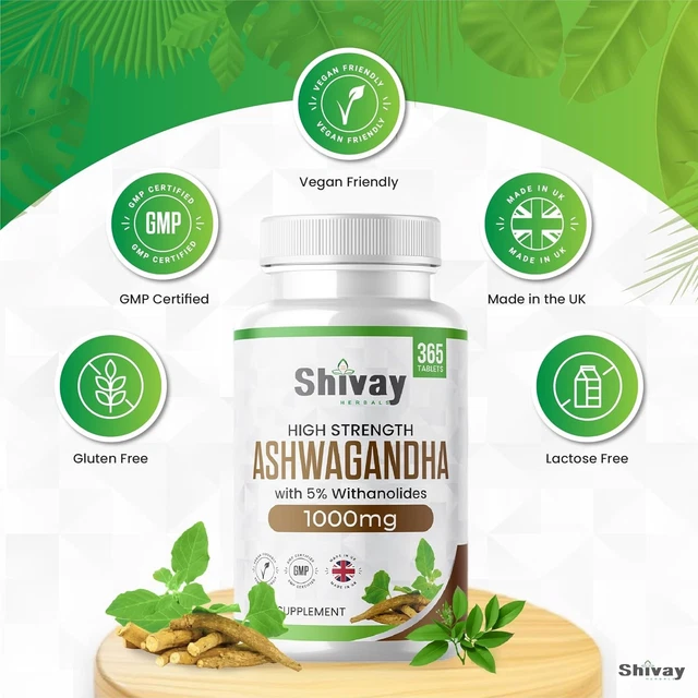 ASHWAGANDHA 2000MG PER Serving | 365 Vegan Tablets - 6 Month Supply ...