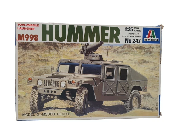 ITALERI 247 1:35 M998 Hummer Tow Missile Launcher Plastik Modellbausatz ...