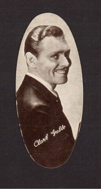 CLARK GABLE VINTAGE Film Star Tobacco Oval Cigarette Movie Film Star ...